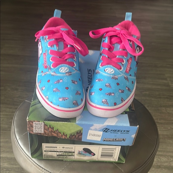 Heelys | Shoes | Heelys Blue And Pink Sneakers With Fun Design | Poshmark